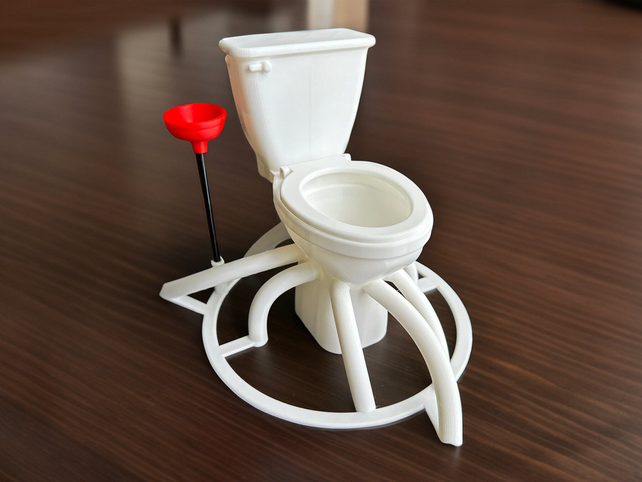 Flush 'n Fill Beer Pong Funnel: Toilet-shaped Funnel With Mini Plunger ...