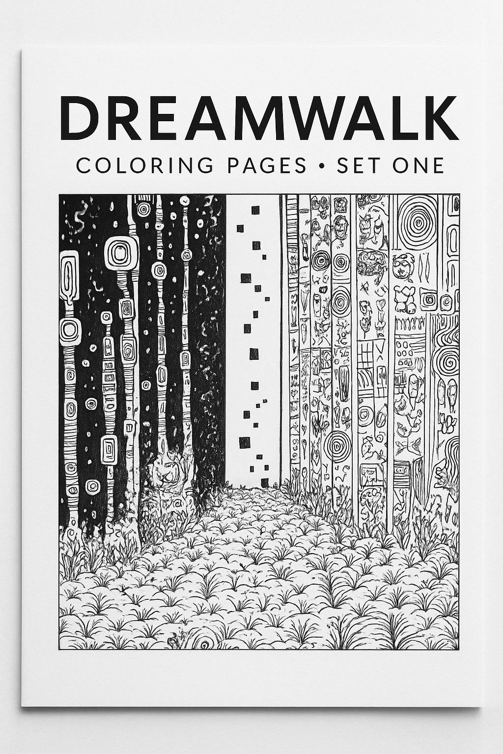 Dreamwalk Fantasy Coloring Pages (set of 4) | Intricate Line Art ...