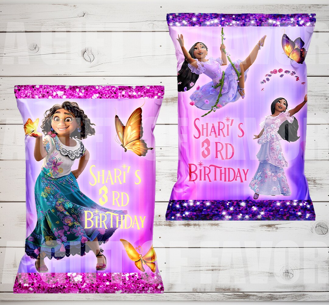 En Canto Inspired Chip Bag En Canto Birthday Labels Custom Party Favors ...