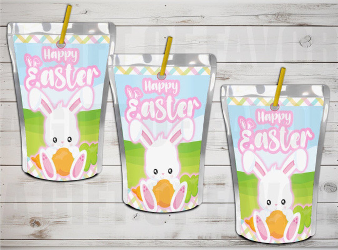 Easter Juice Pouch Digital Label Easter Sunday Juice Pouches - Easter ...