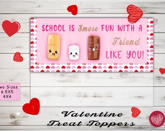 Smores Valentines Treat Toppers Jesus Loves You Smore Instant Download ...