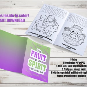 Fruit of the Spirit Coloring Book - Sunday School Activities - Bible ...