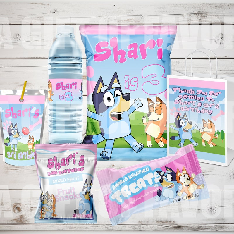 Bluey Chip Bags Bundle - Etsy