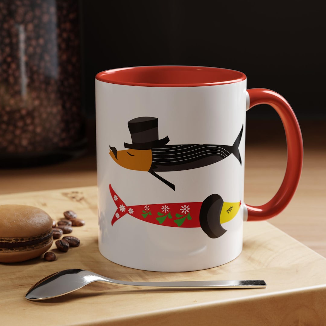 Coffee Mug, Cute Fish Design, Funny and Sophisticated Sea Creatures ...
