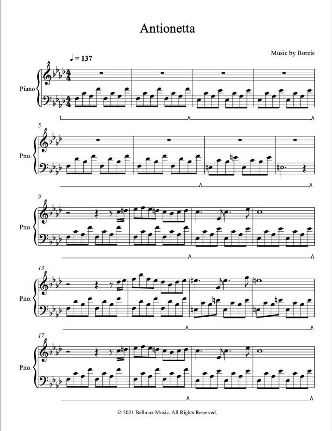 Antionetta Sheet Music - Etsy
