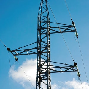 Blue Sky Transmission Tower Poster Print | Utility Poster | Industrial ...