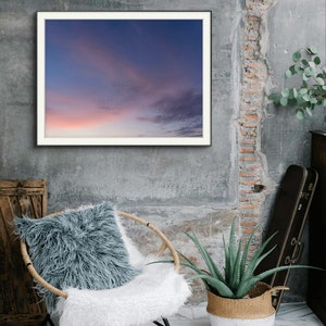Sunset Sky Color Palette Poster Print | Color Sky Art | Clouds Wall ...
