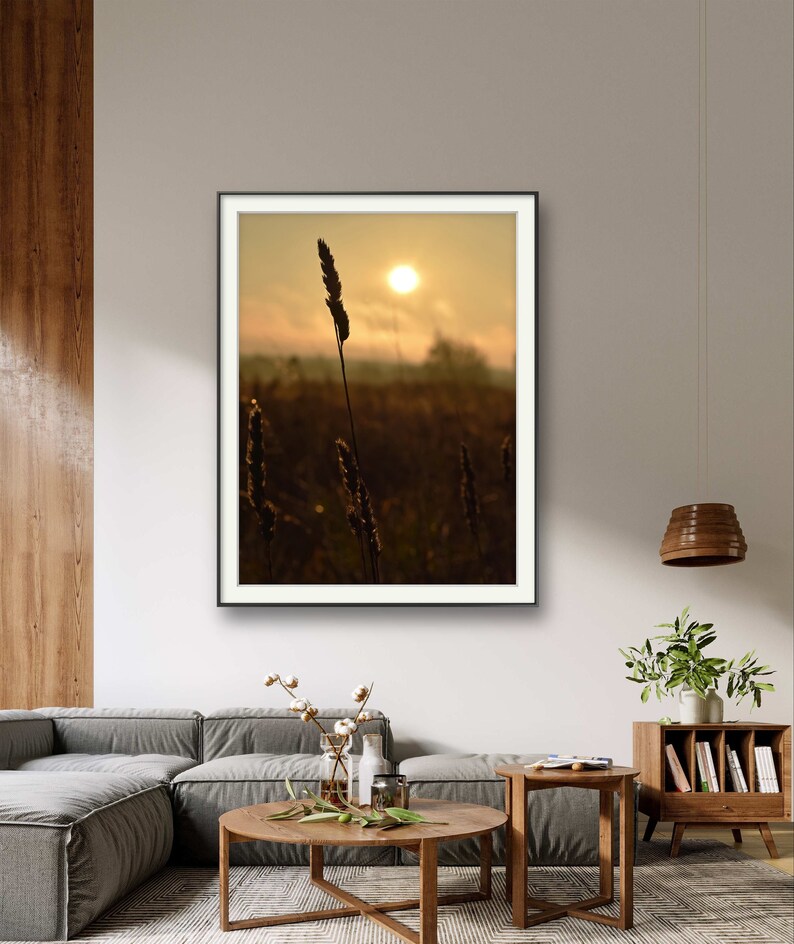Sunrise Rye Field Poster Print Aesthetic Printable Landscape Photo ...