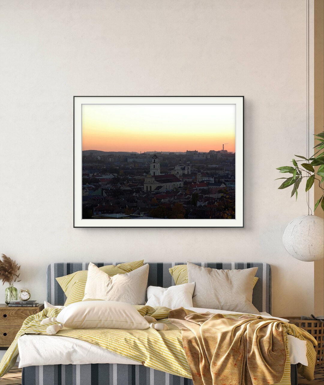 European Downtown Sunset Poster Print Sky View Print Rolled Posters ...