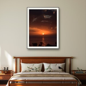 Ocean Beach Sunset Poster Print | Landscape Printable | Tropical Photo ...