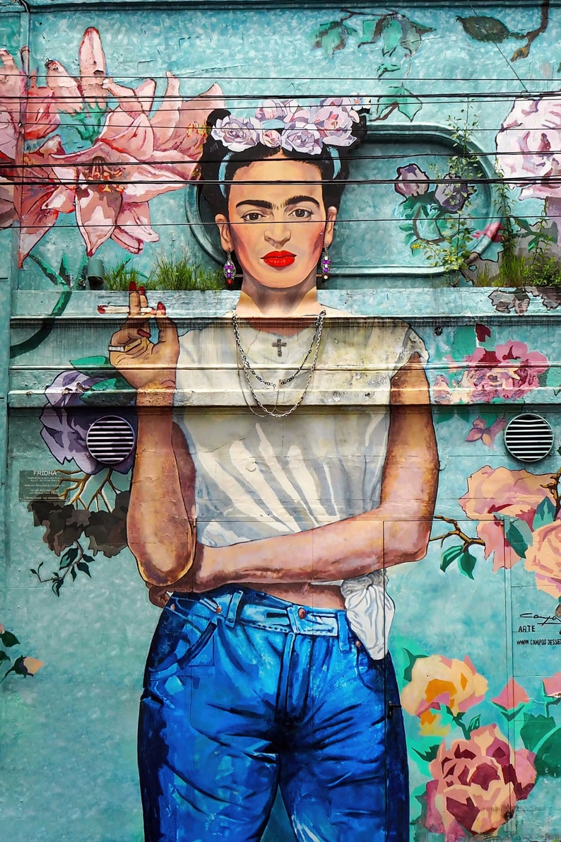 Frida Kahlo Graffiti Mural Poster Print Buenos Aires Street Art Poster ...