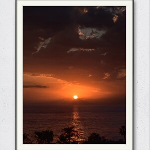 Ocean Beach Sunset Poster Print | Landscape Printable | Tropical Photo ...