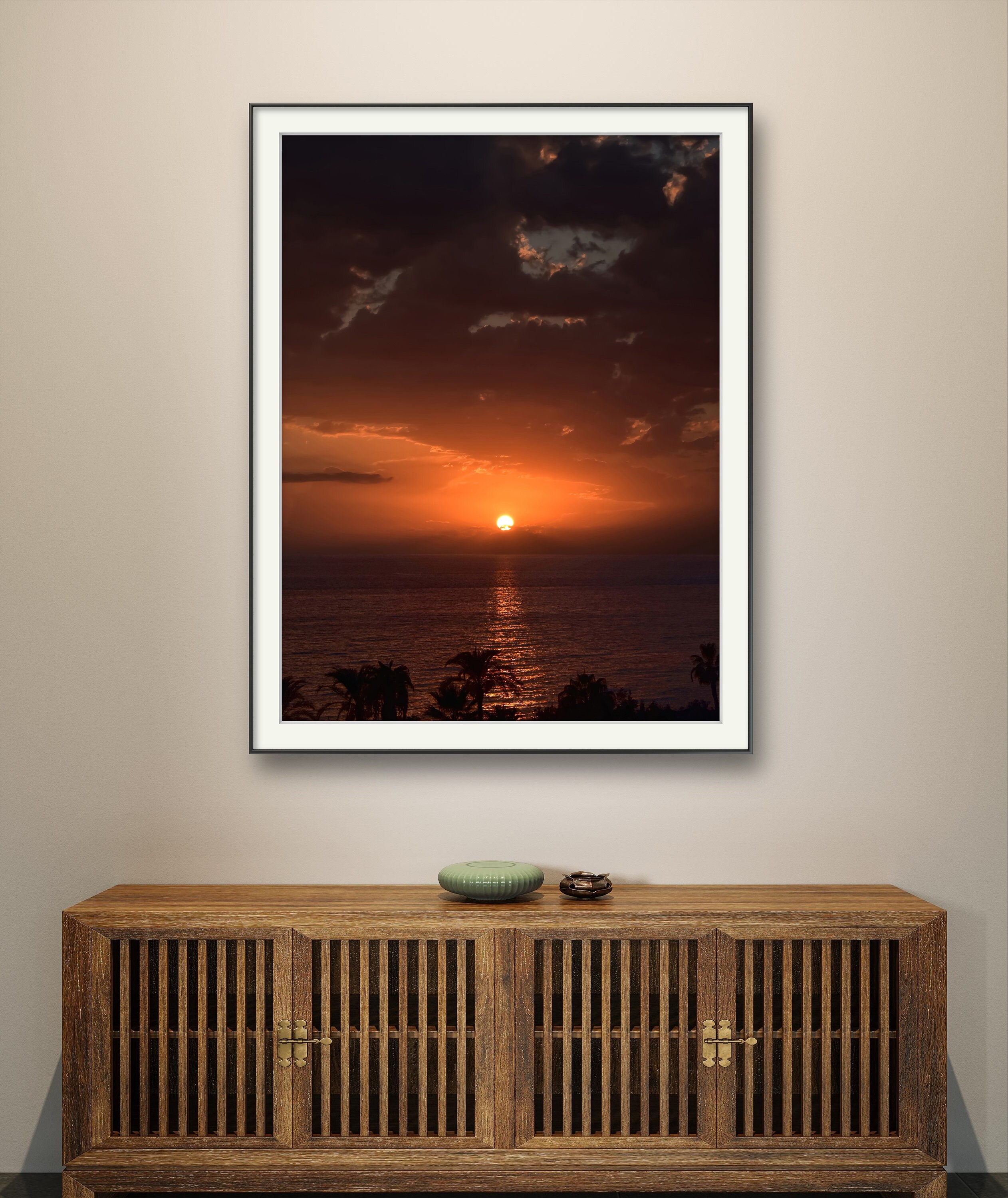 Ocean Beach Sunset Poster Print Landscape Printable Tropical Photo ...