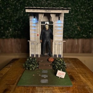Handmade Halloween Diorama : Porch and Part Garden of the Myres ...