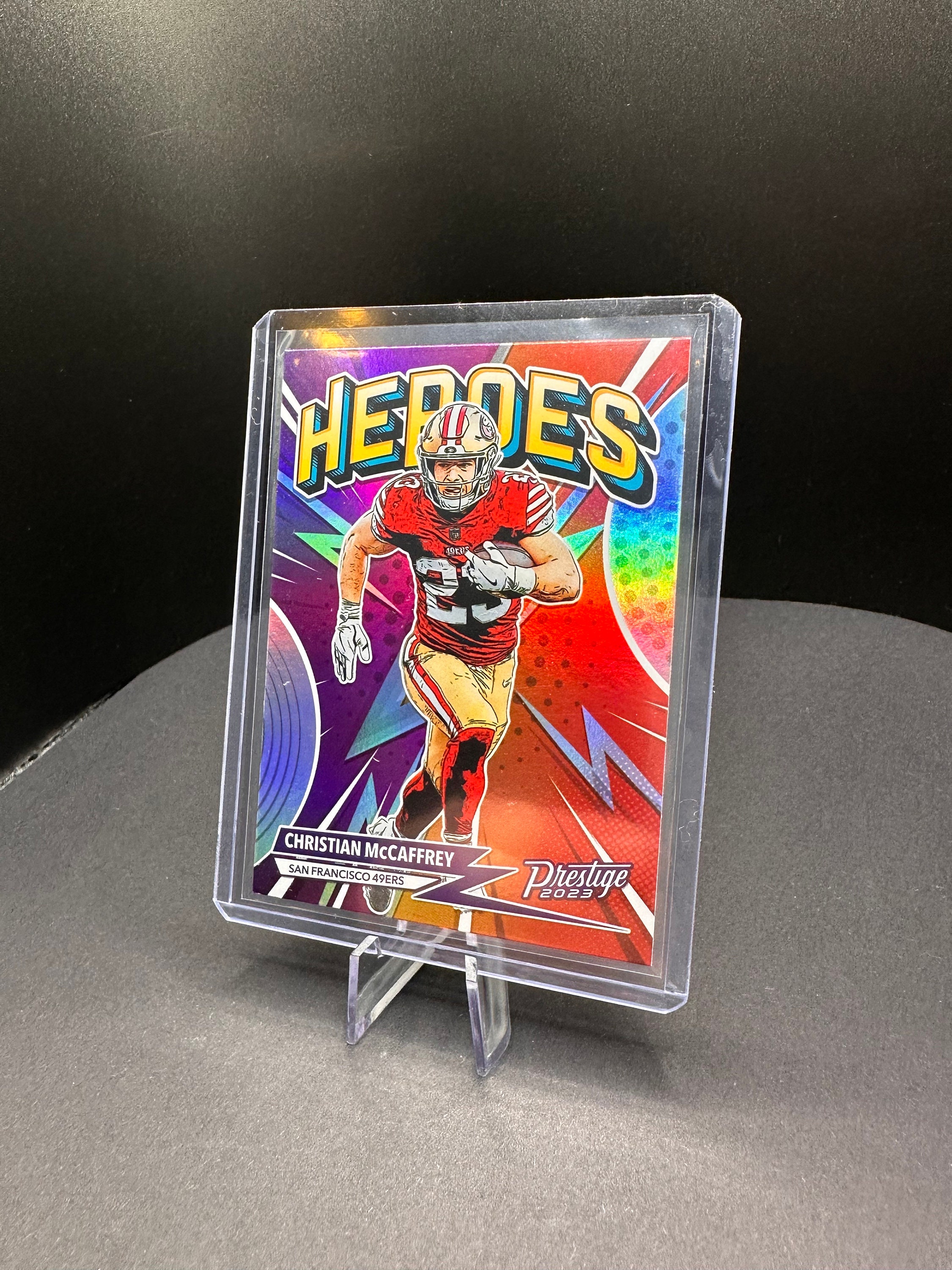 Christian Mccaffrey 2023 Panini Prestige Holo Heroes Card H-9 San ...