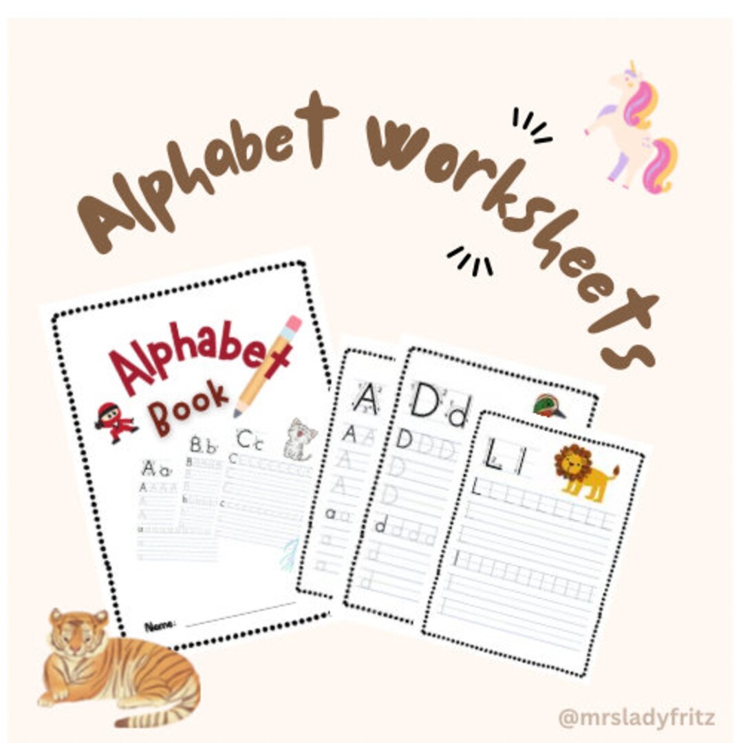 Alphabet Worksheets for Toddlers | Traceabale Alphabet Book With ...