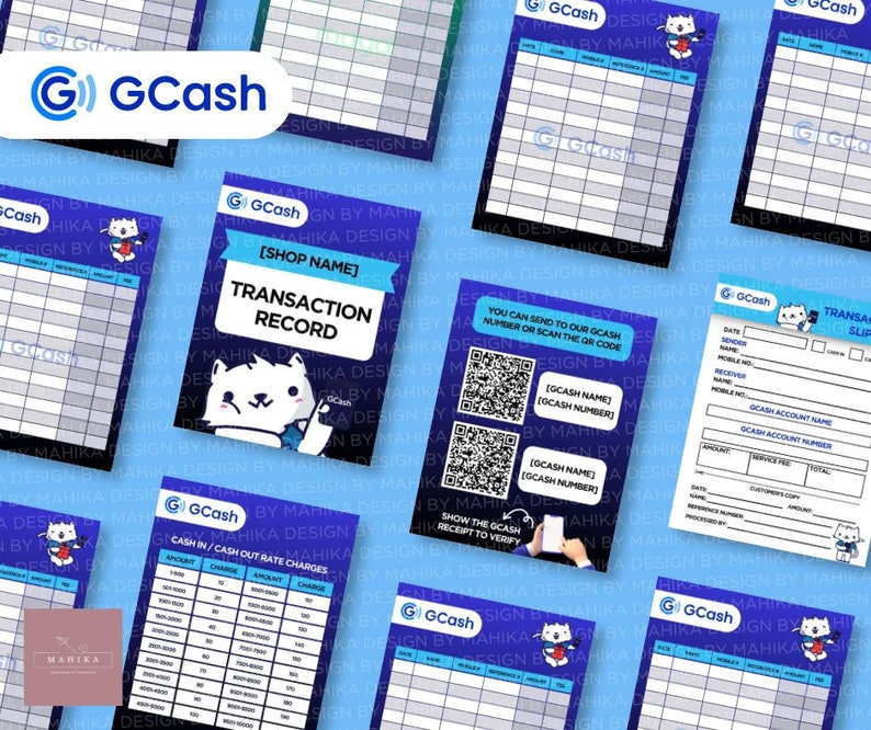 Gcash and Maya Bundle Transaction Record and Slip Fully Editable CANVA ...