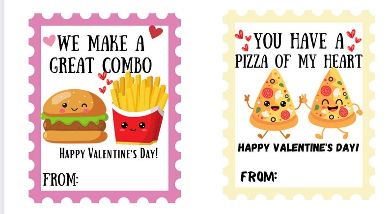 Printable Kids Valentine's Day Cards, Digital Cards,classroom ...