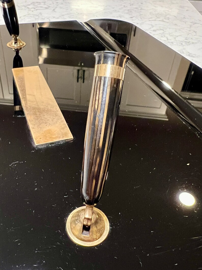 Vintage Schaeffer's Large Onyx Double Pen Desk Set pens Not Included ...