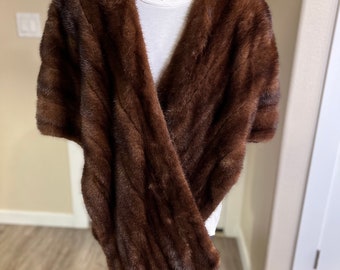Vintage Adrian Thal Cream Colored Mink Fur Stole O/S - Etsy