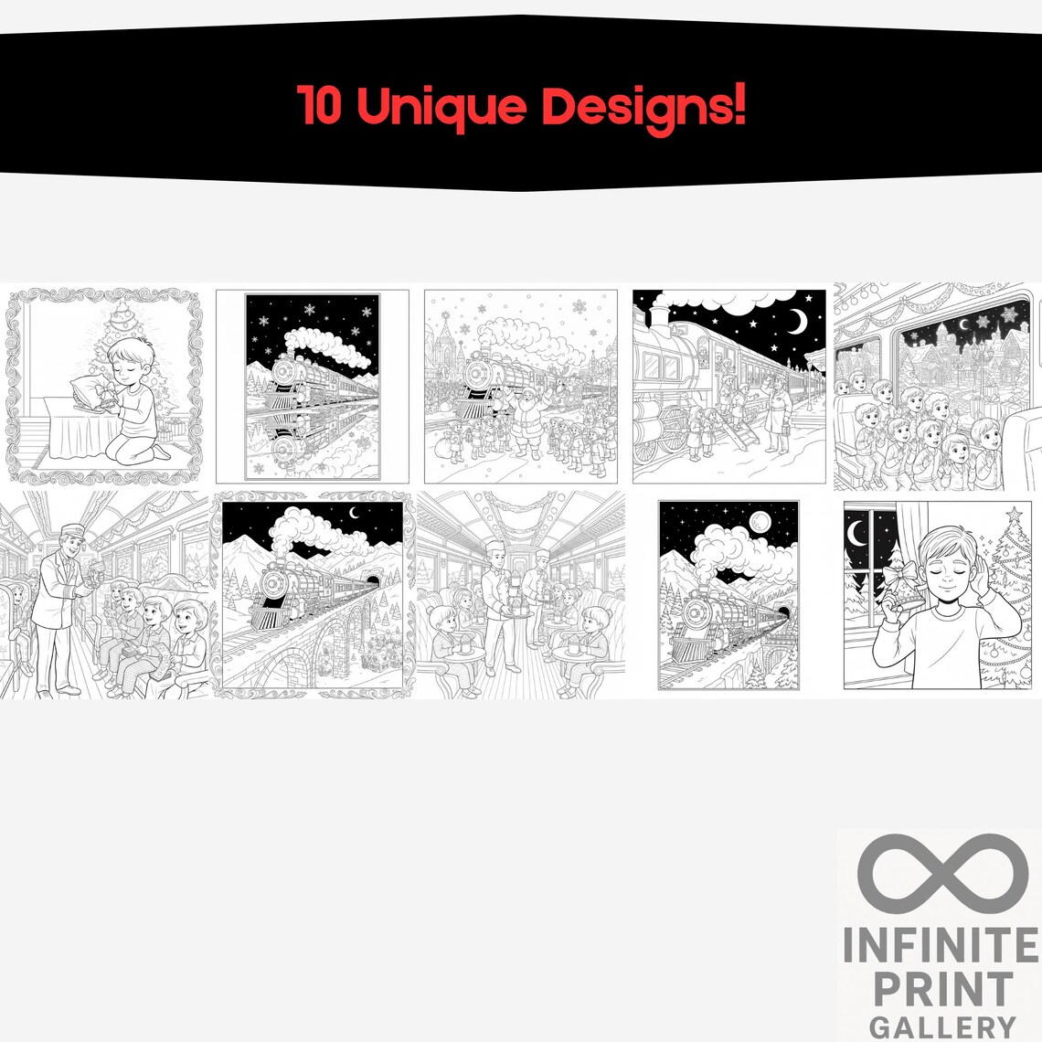 Polar Express Coloring Pages | 10 Cute Christmas Train Printables for ...