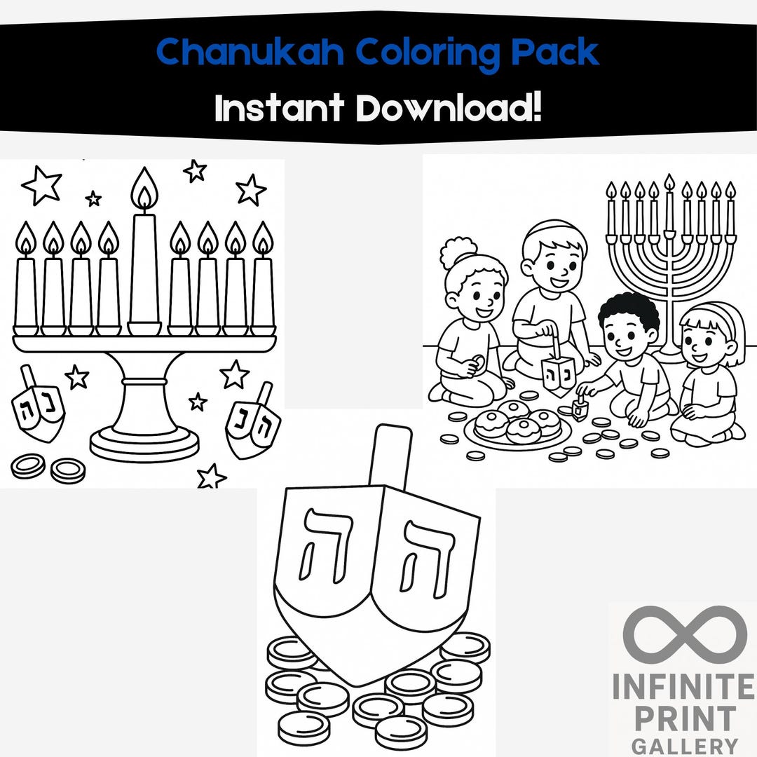 Chanukah Coloring Pages | 10 Jewish Holiday Printables for Kids ...