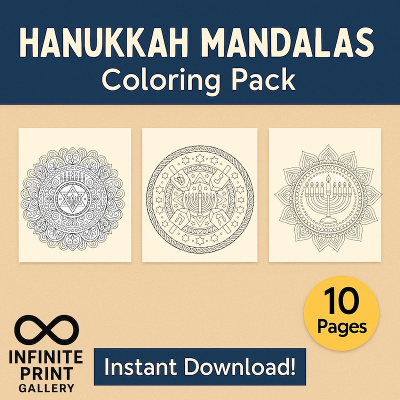 Chanukah Coloring Pages Pdf - Etsy
