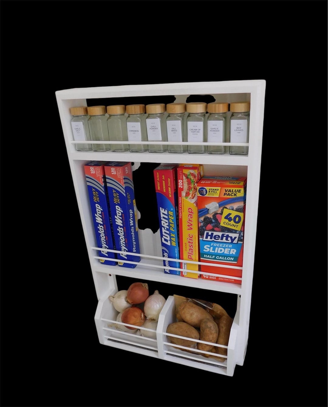 Bottom Section Door or Wall Mounted Spice Rack - Etsy