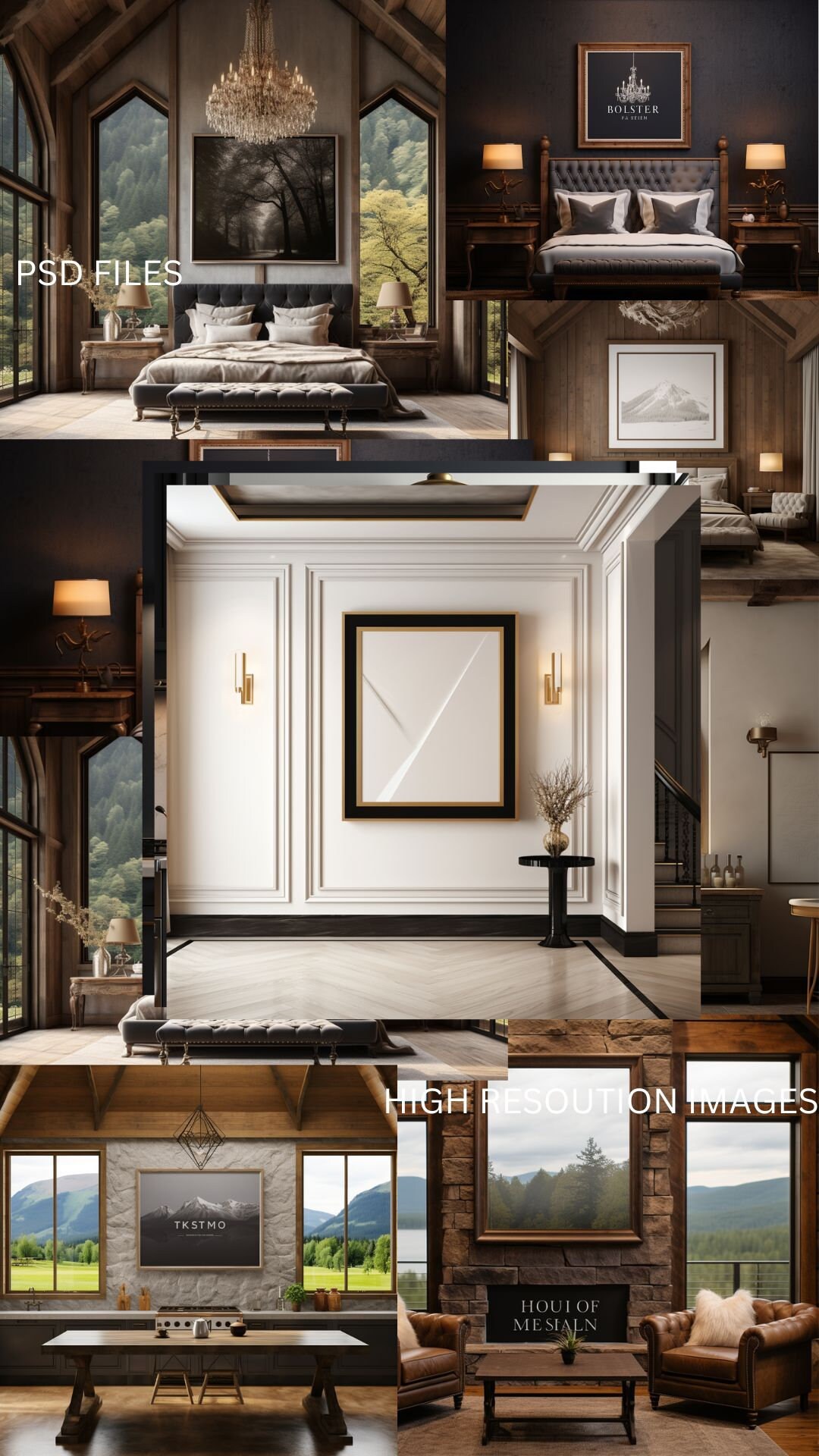 24 High Resolution Mockups / Luxury Farmhouse Style Mock Ups / Wall Art ...