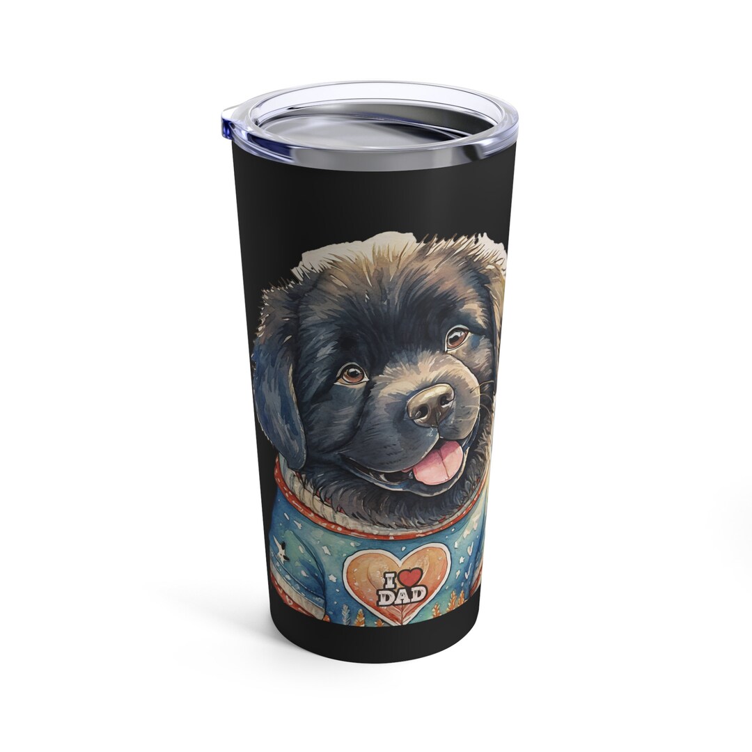Black Newfie Newfoundland Dog Dad Tumbler 20oz, Dishwasher Safe - Gifts ...