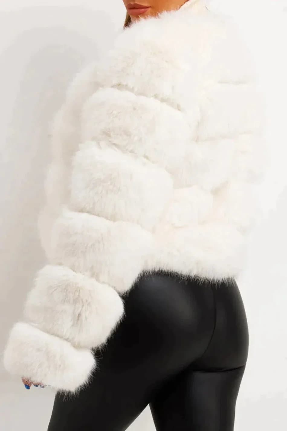 Cropped Faux Fur Winter Coat, Short Furry Jacket - Etsy