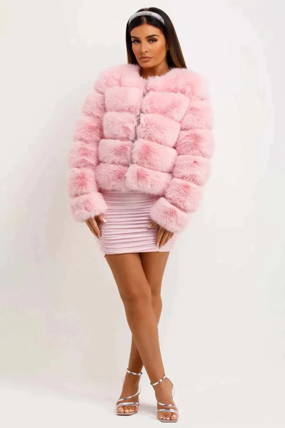 Cropped Faux Fur Winter Coat, Short Furry Jacket - Etsy
