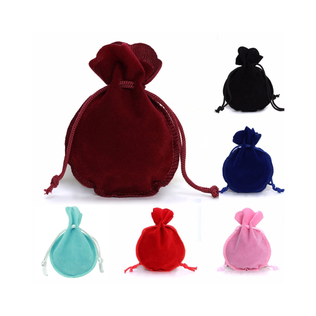 Jewellery Pouches, 10pcs Velvet Drawstring Bag Pouch, Jewelry Velvet ...