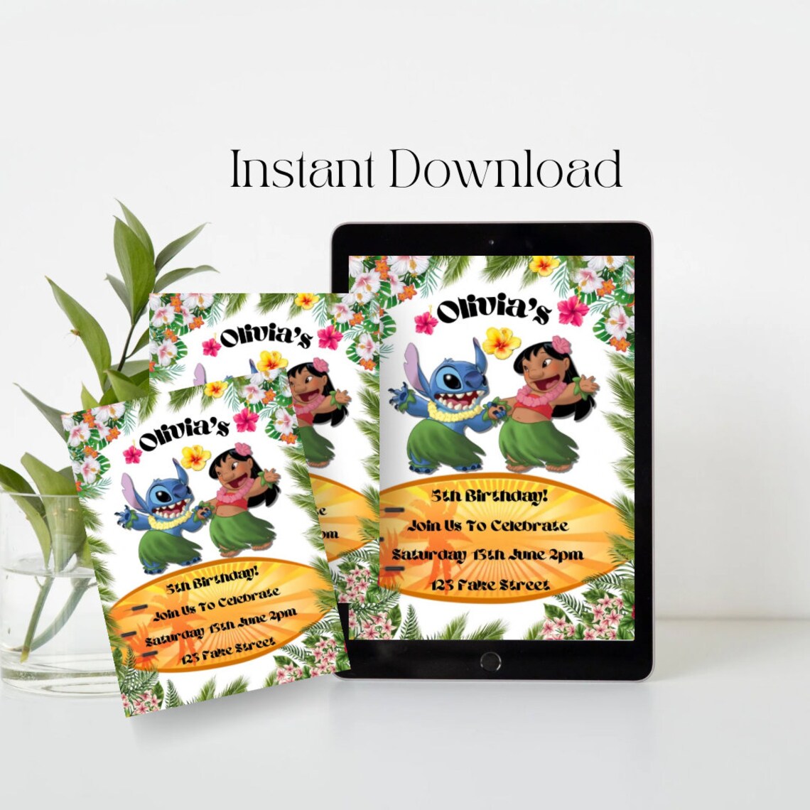 Editable Stitch Invitation, Stitch Birthday Invitation, Printable ...