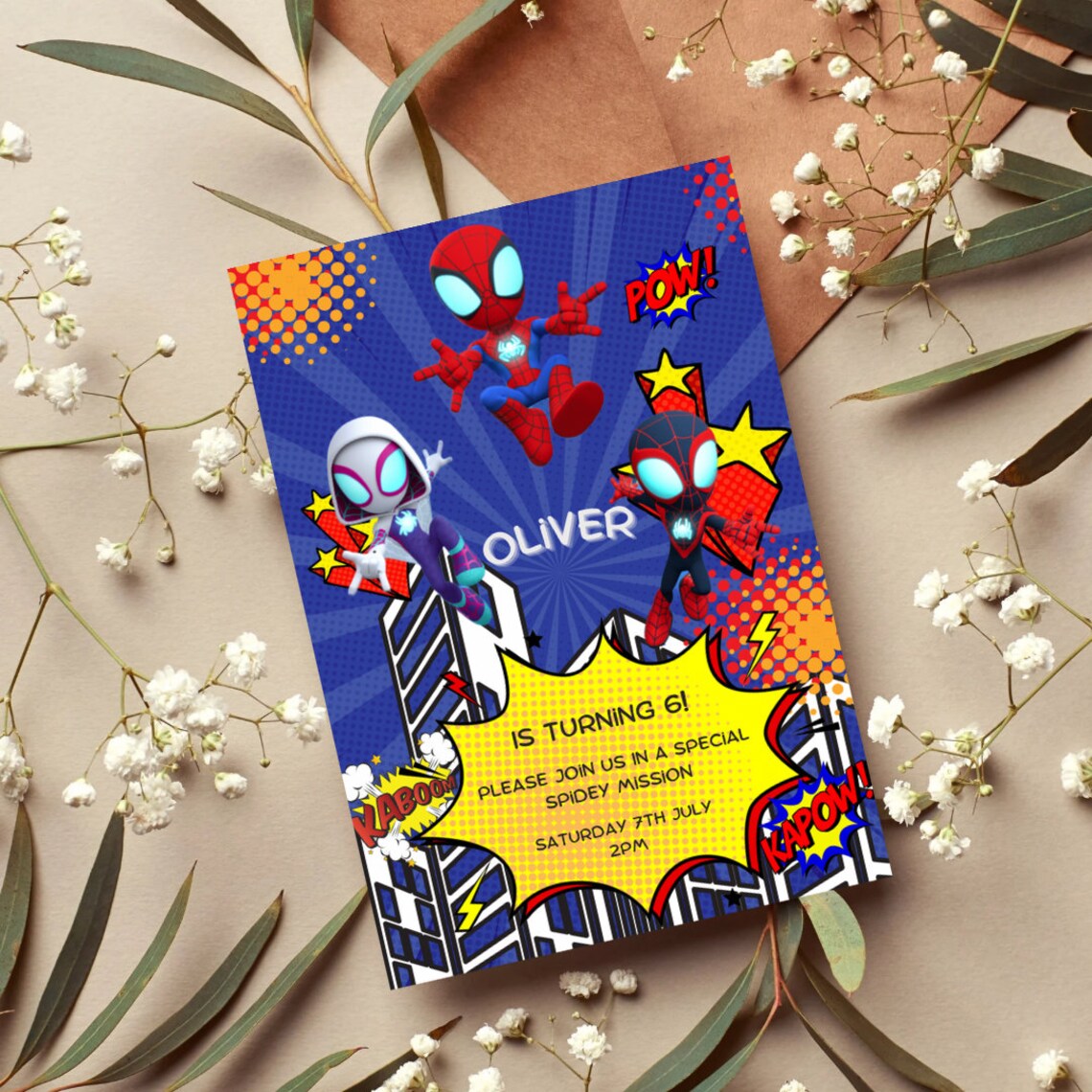 Editable Spidey Birthday Digital Invitation Spidey and His Amazing ...