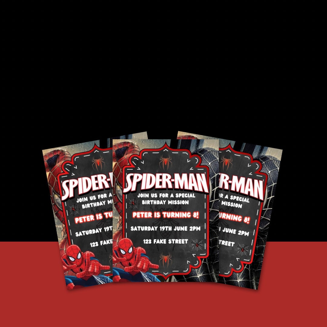 Spiderman Birthday Invitation Template Instant Download Printable ...