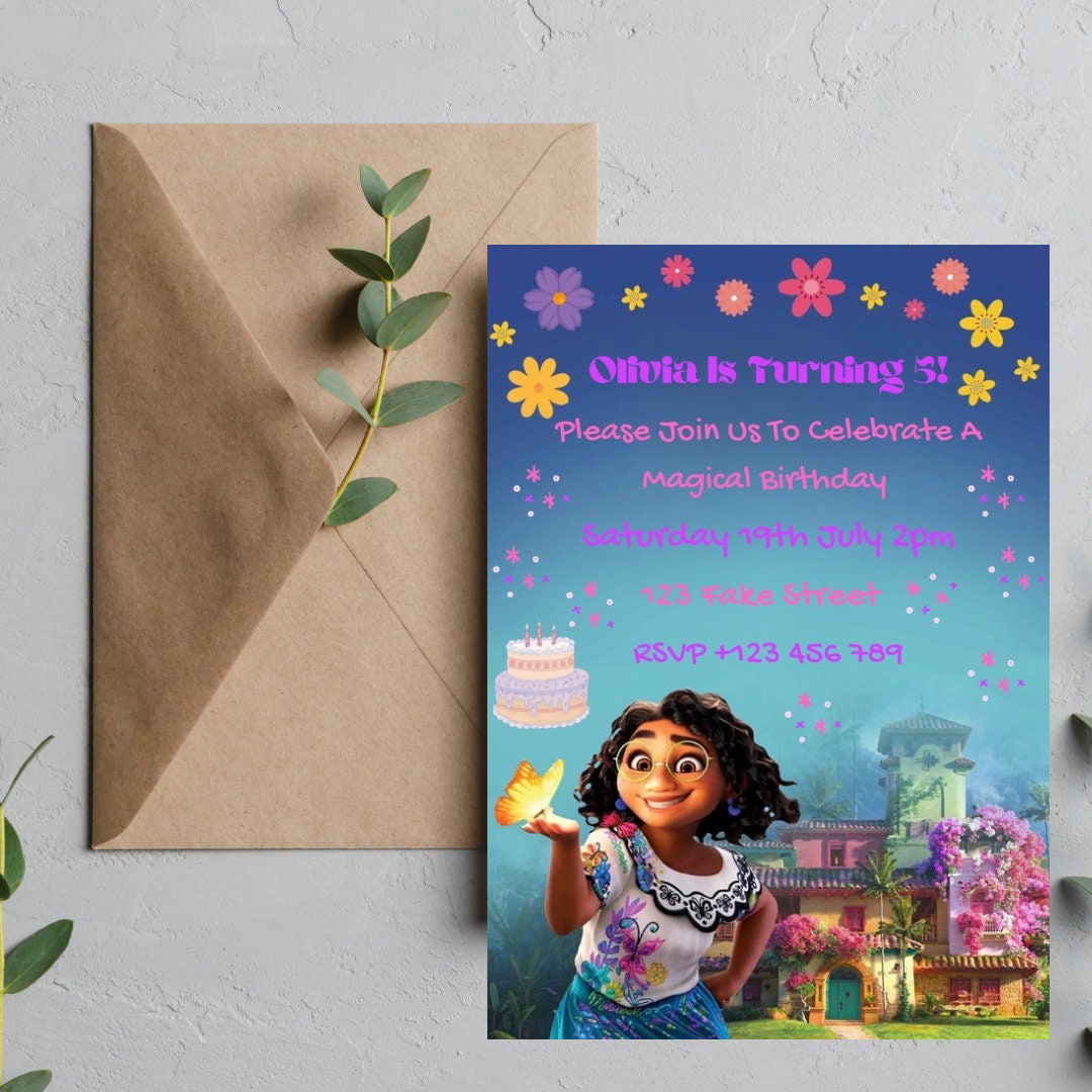 Editable Encanto Birthday Invitation Template, Encanto Invite, Encanto ...
