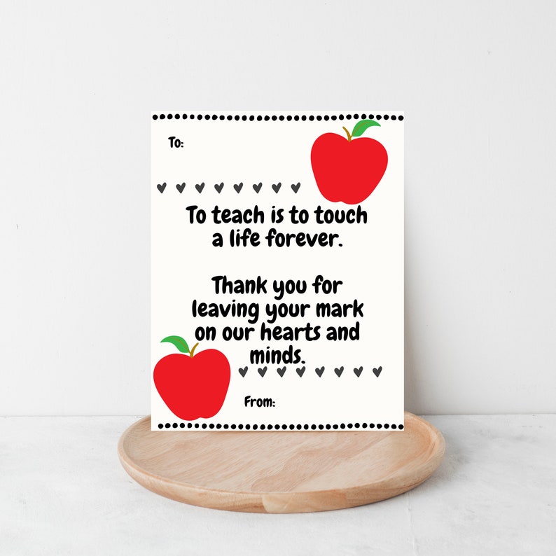 Printable Thank You Gift Tags for Teacher Appreciation Week, Instant ...