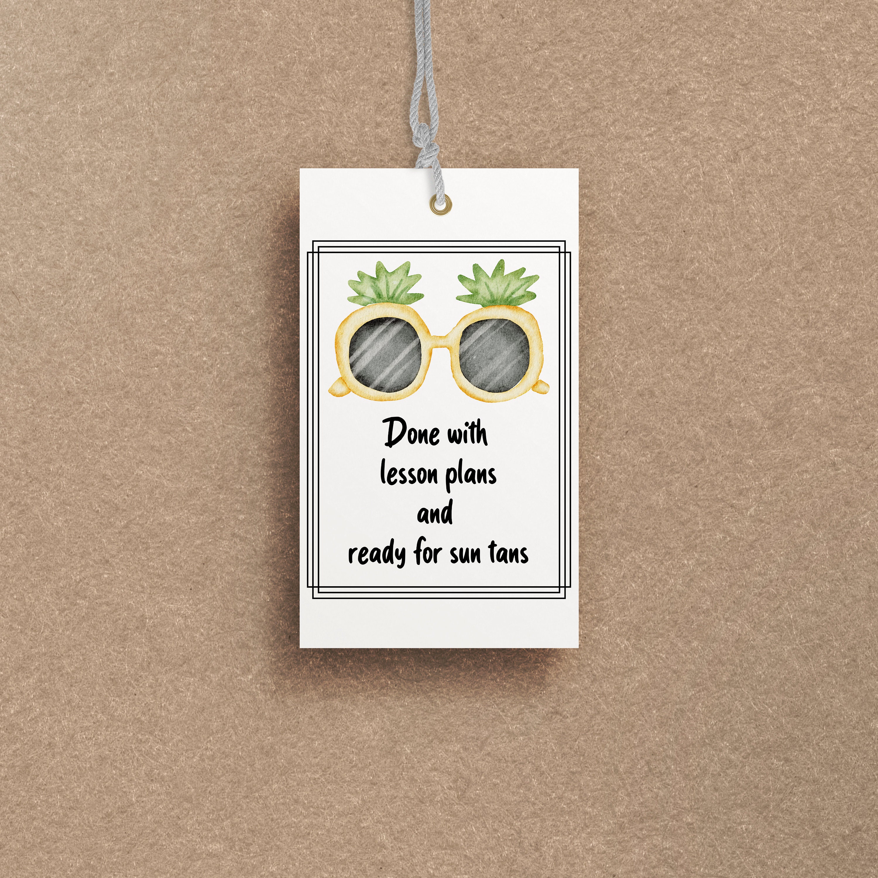 Summer Teacher Appreciation Gift Tag Template, Sunshine Thank You Tags ...