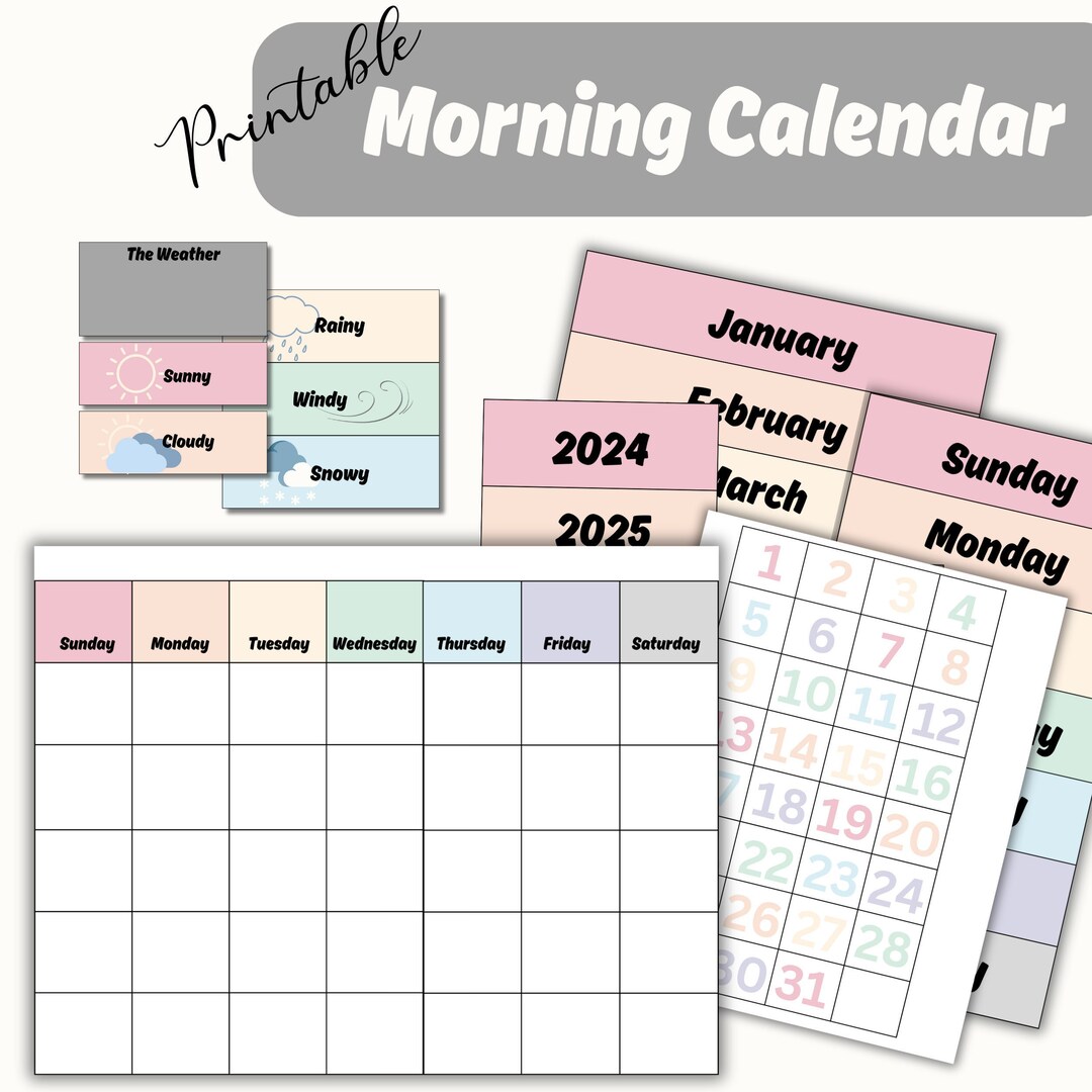 Morning Board Printable, Morning Routine for Homeschool or Preschool ...