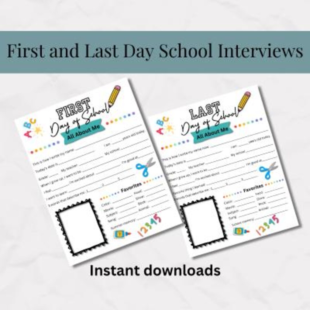 Back to School Printable, Back to School Questionnaire, School ...