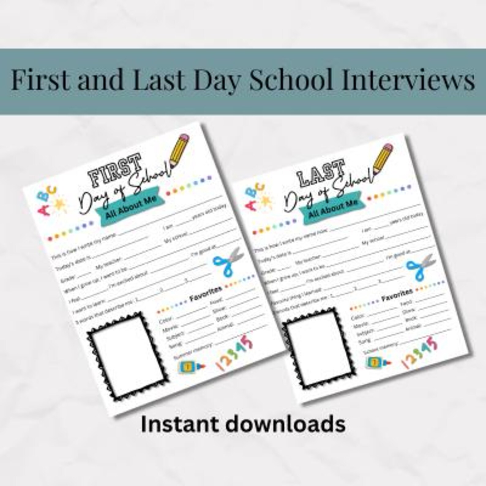 Back to School Printable, Back to School Questionnaire, School ...