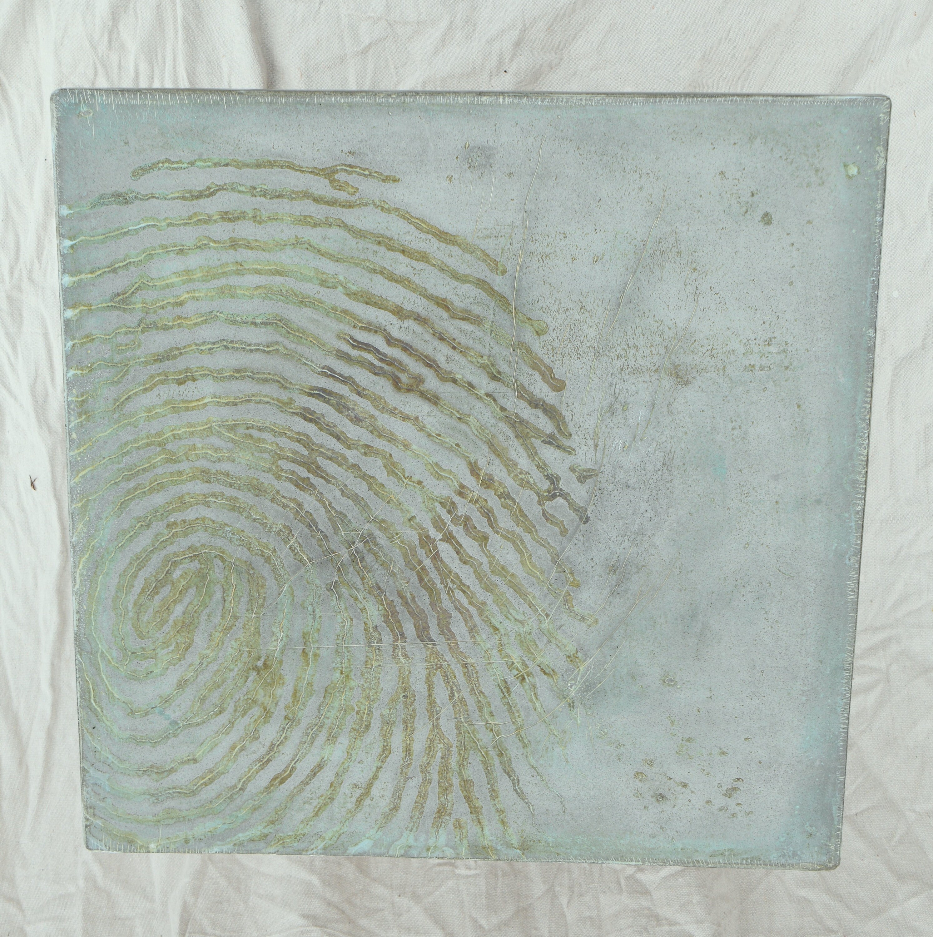 Textured Fingerprint Reversible Design Concrete Table Top no Base 24 X ...