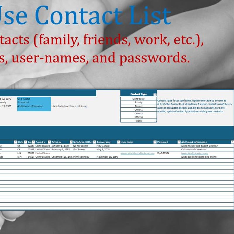 Family Address List - Etsy