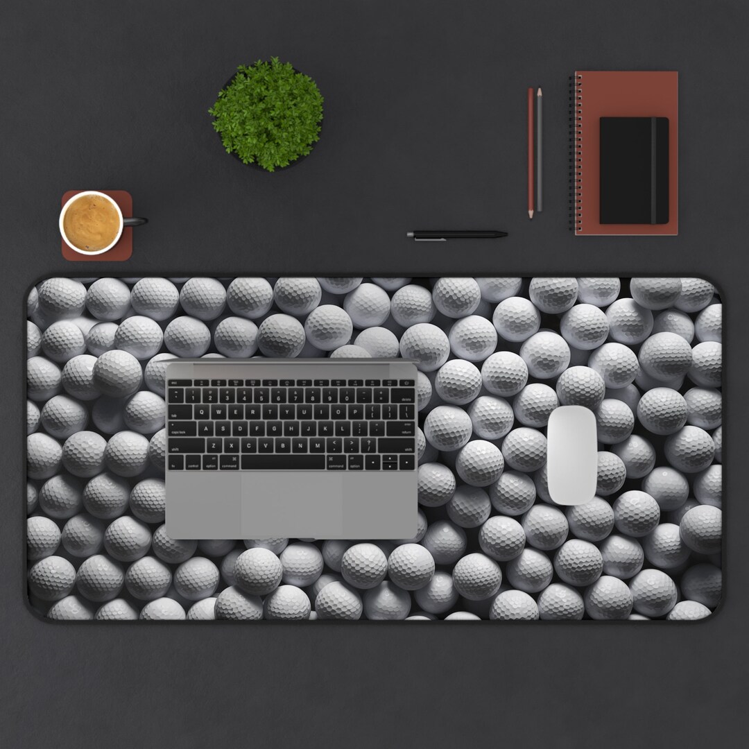 Desk Mat, Office Desk Pad, Golf Desk Pad, Gift for Golfer, Golf Ball ...