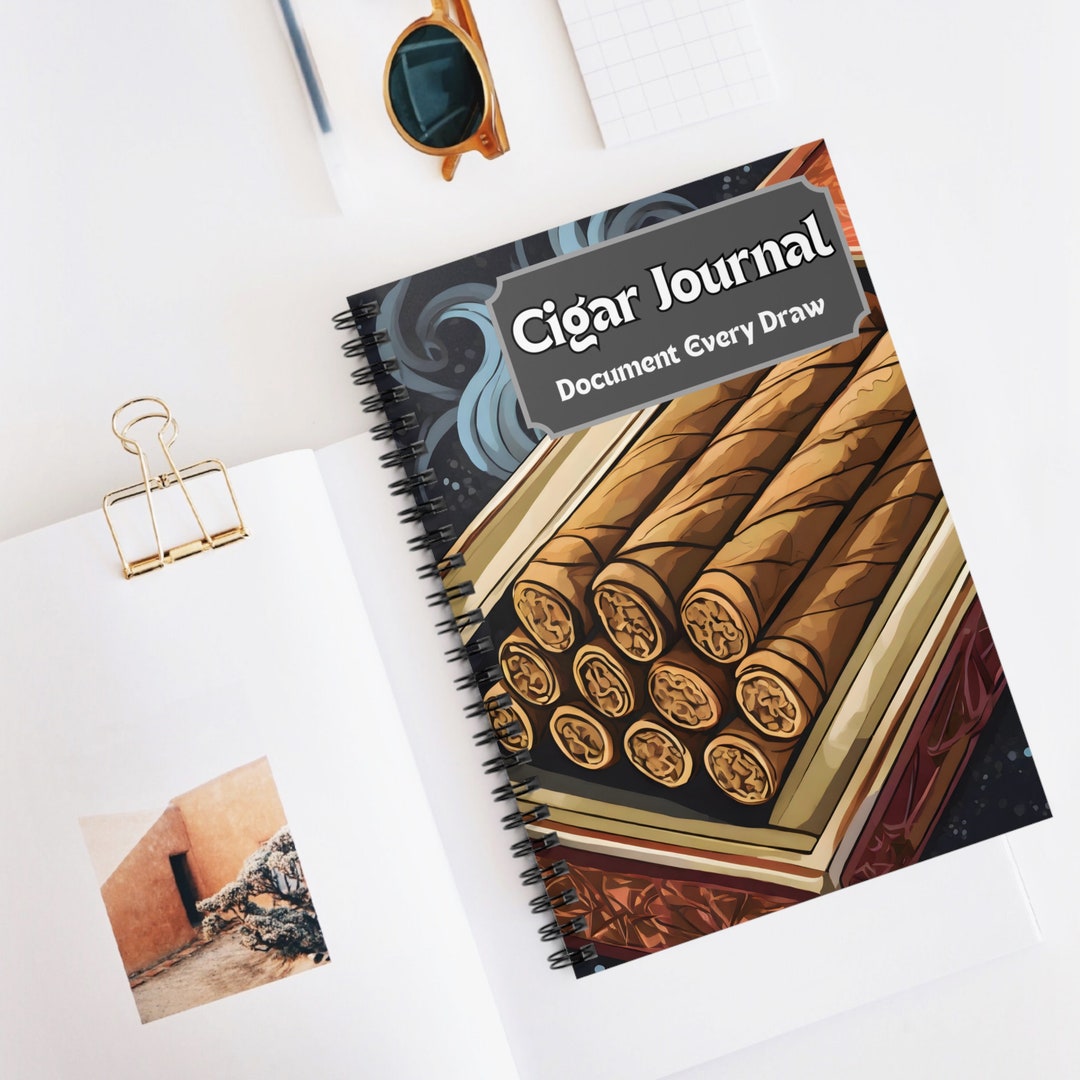 Cigar Journal, Cigar Tasting Notebook, Log Book, Cigar Gift, Spiral ...