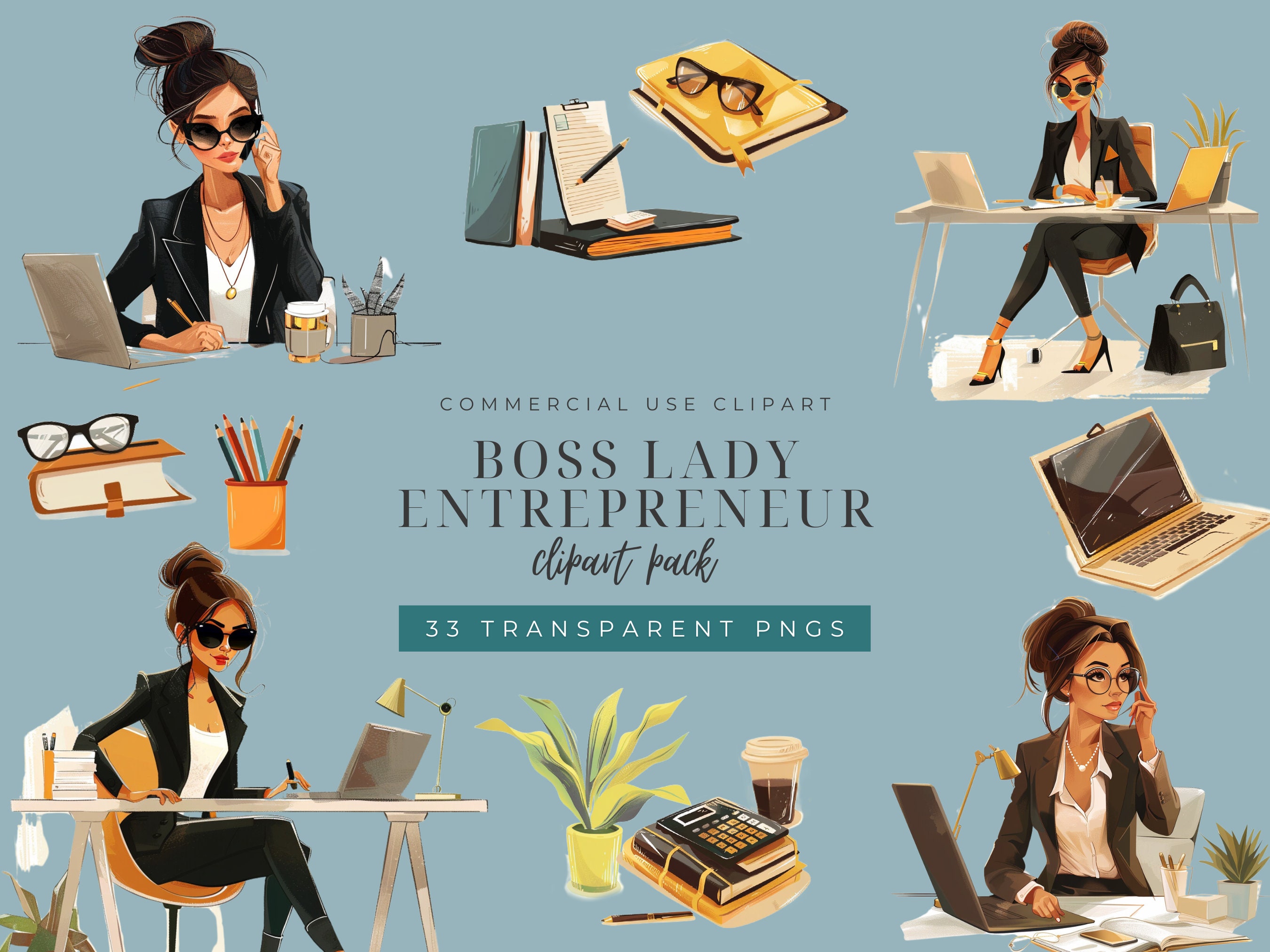 Boss Lady Clip Art | Entrepreneur, Businesswoman, Girl Boss, Business ...