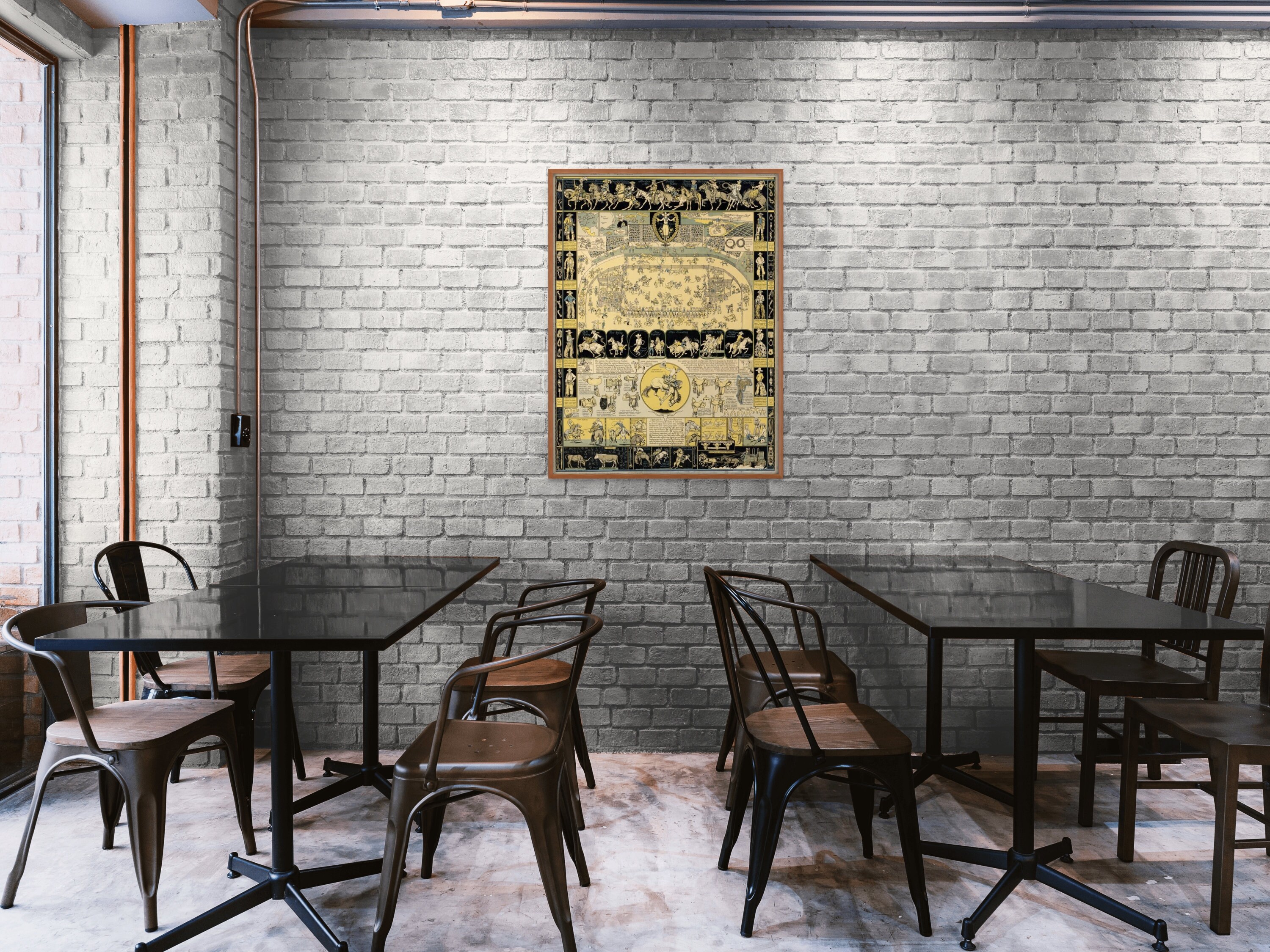 Evolution of the Cowboy | Yellow & Black | Rodeo Wall Art | Salinas CA ...