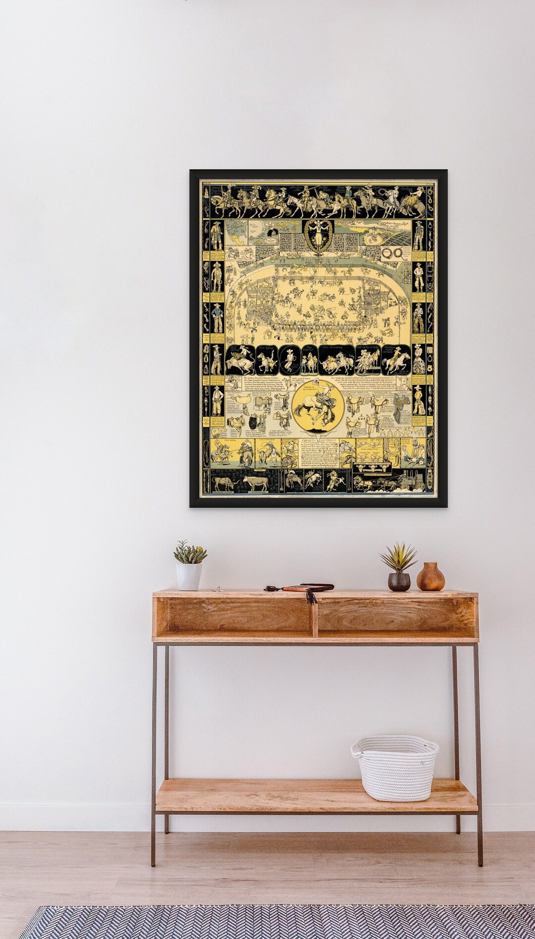 Evolution of the Cowboy | Yellow & Black | Rodeo Wall Art | Salinas CA ...