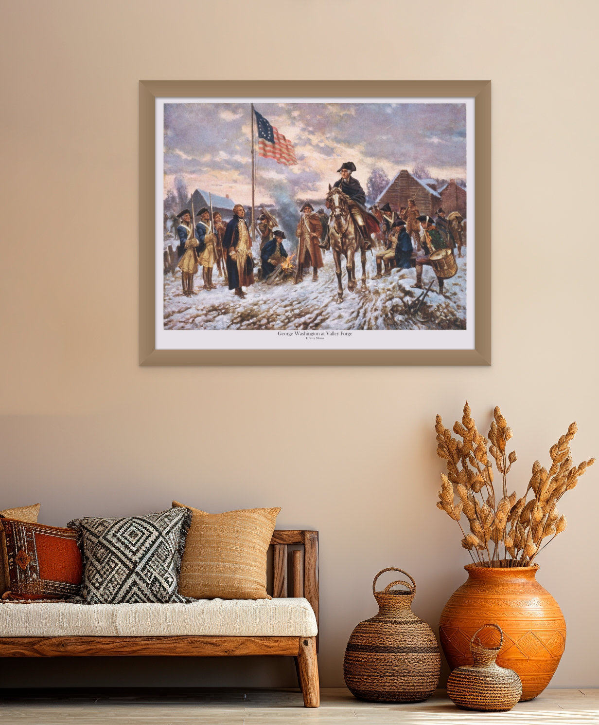 George Washington at Valley Forge Art Print Patriotic American History ...